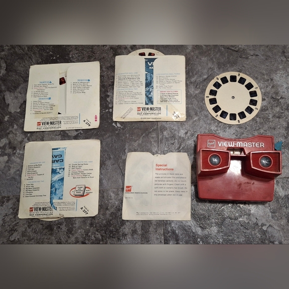 Toys | Vintage Viewmaster 3d Viewer Blue Handle W Discs National Parks See Pics | Poshmark